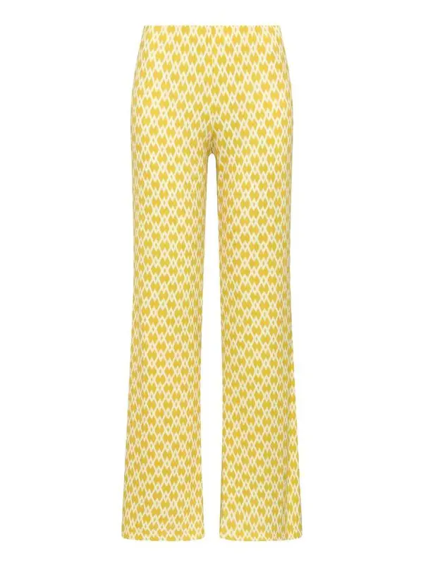 Malìparmi Geometric-print Trousers - Yellow