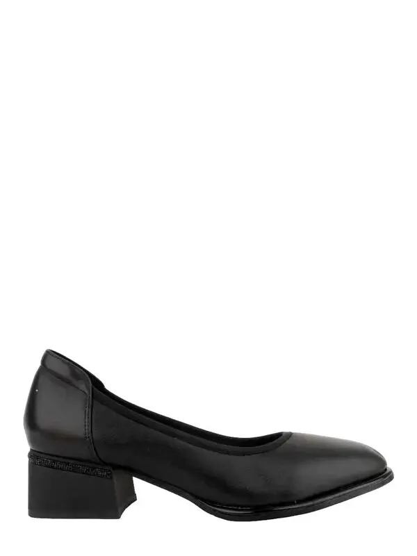 LINDA BAUMANN Crystal-embellished Block-heel Pumps - Black