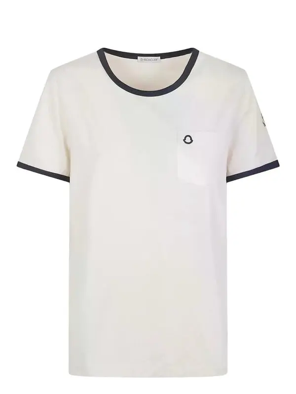 Moncler Logo-patch Pocket T-shirt - Neutrals