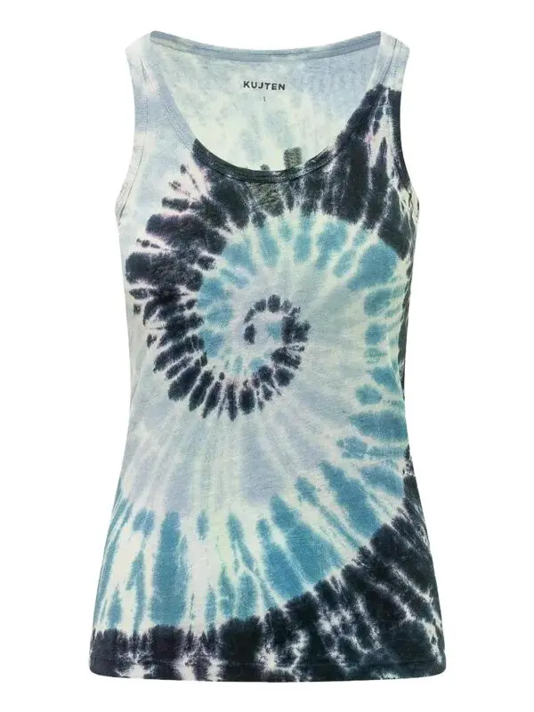 KUJTEN Tie-dye Sleeveless Top - Blue