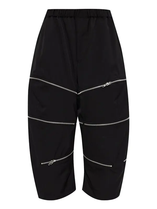 Comme Des Garçons Wide-leg Cropped Trousers - Black