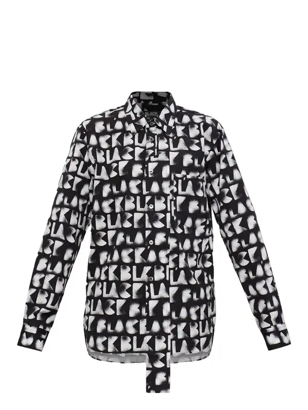 Comme Des Garçons Monogram Shirt - Black