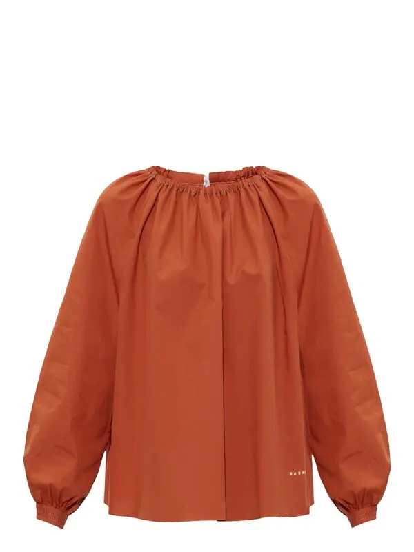 Marni Loose-fit Cotton Top - Brown