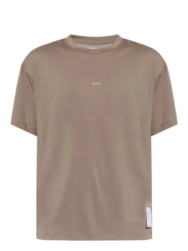 Satisfy T-shirt With Printed Logo - Brown