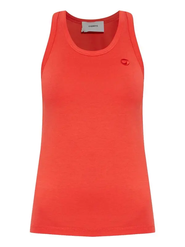 Coperni Embroidered Logo Tank Top - Red