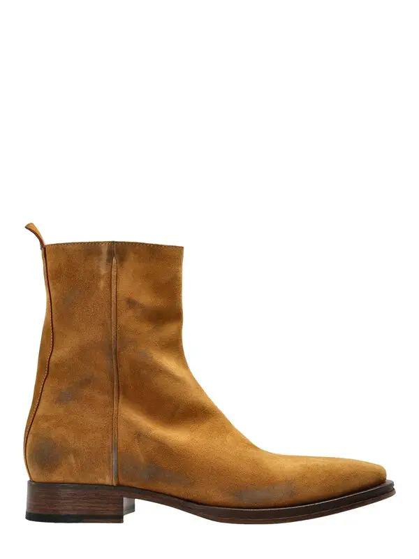 Acne Studios Suede Ankle Boots - Beige