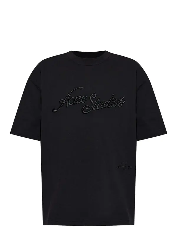 Acne Studios T-shirt With Embroidered Logo - Black