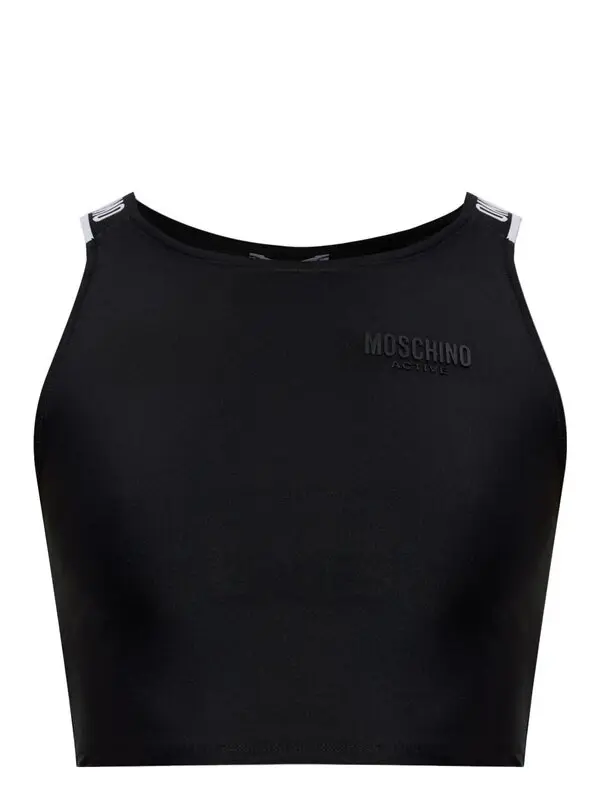 Moschino Active Line Fitted Top - Black