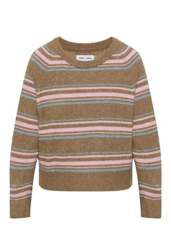 SAMSØE SAMSØE Nor Striped Sweater - Brown