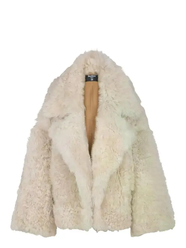 Balmain Shearling Jacket - Neutrals