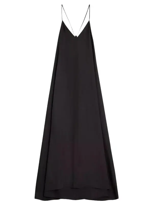 Maison Kitsuné Spaghetti-strap Tie-back Dress - Black