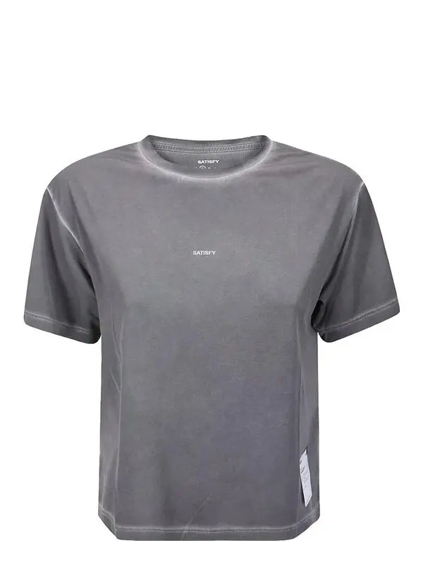 Satisfy Logo-print T-shirt - Grey
