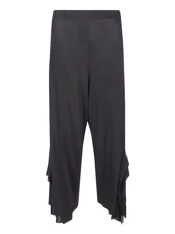 Yohji Yamamoto Draped-detail Trousers - Black