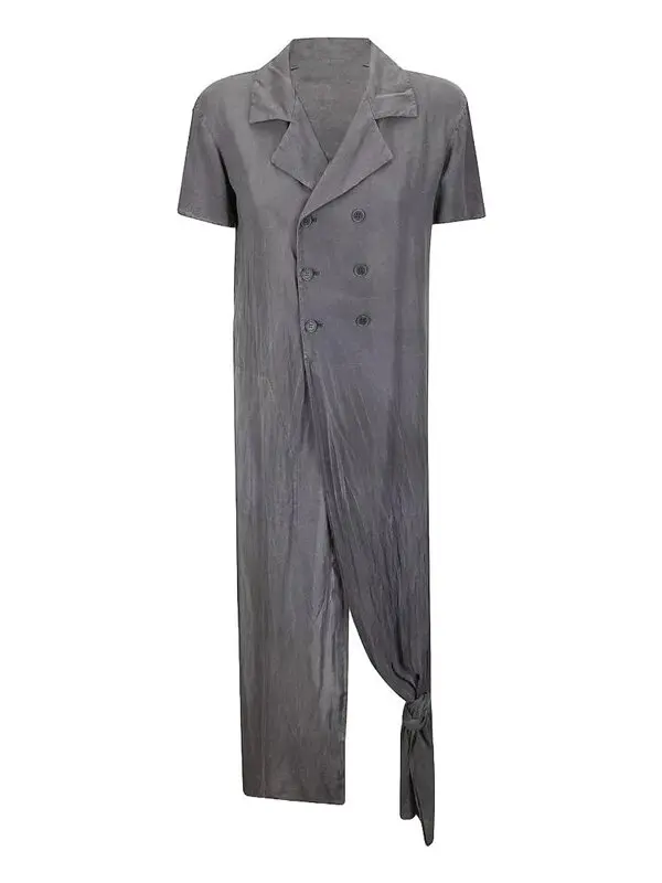 LIMI FEU Long Double-breasted Blazer - Grey