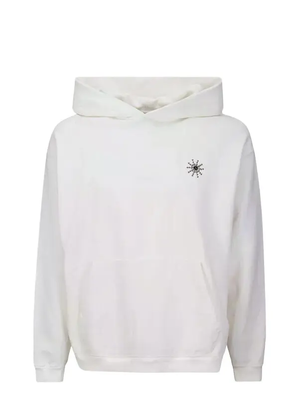 HTC LOS ANGELES Stud-embellished Sun Hoodie - White