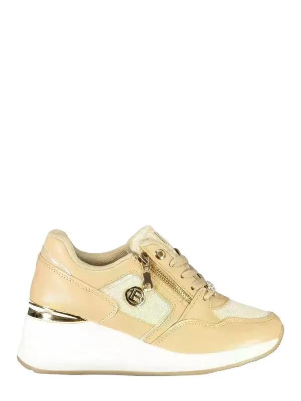 LAURA BIAGIOTTI Zip-accent Lace-up Sneakers - Neutrals