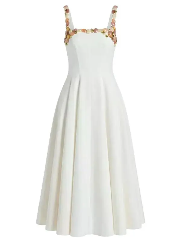 PatBO Gabriela Bead-embellished Dress - Neutrals