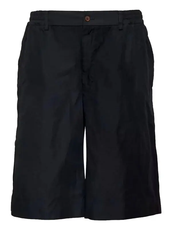 Comme Des Garçons Elasticated-waistband Wide-leg Shorts - Black