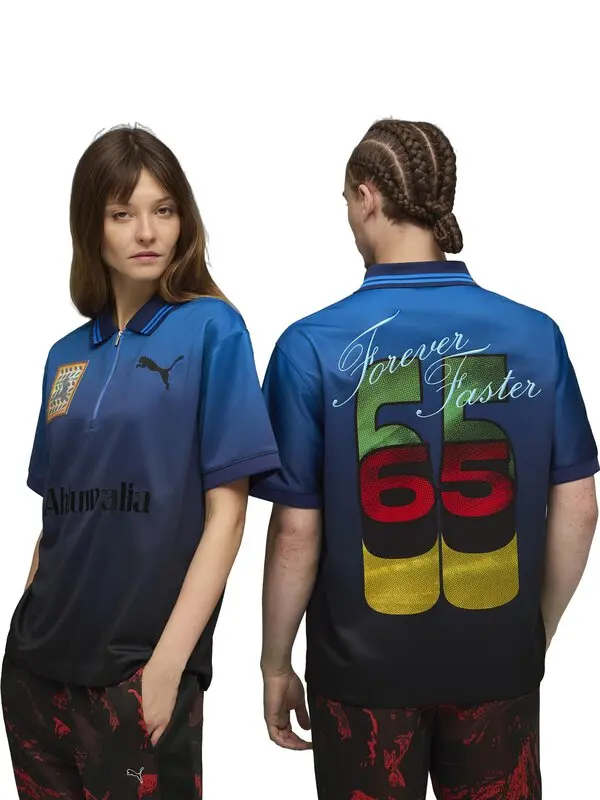 PUMA X Ahluwalia Relaxed Polo Shirt - Blue