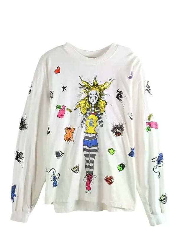 HELLSTAR Graphic-print Long-sleeve Sweater - White