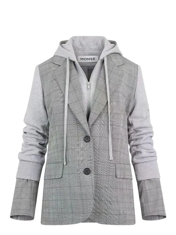 Monse Combo Hoodie Jacket - Grey