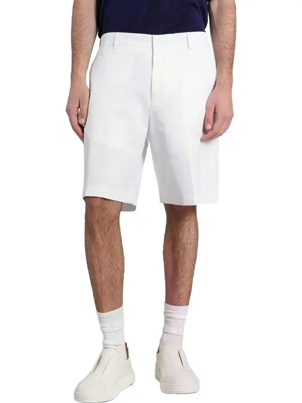 GREYED Ridge Pressed-crease Shorts - White