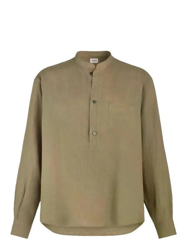 TOD'S Front-pocket Polo Shirt - Brown