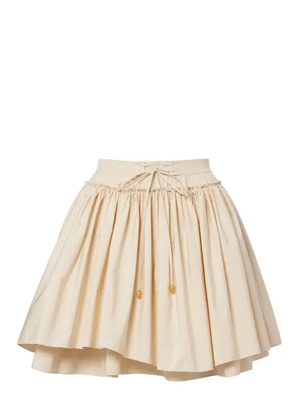 Loewe Paula's Ibiza Cotton Poplin Miniskirt - Beige
