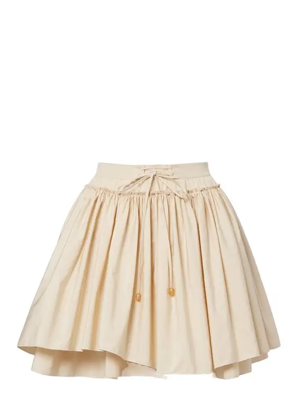 Loewe Paula's Ibiza Cotton Poplin Miniskirt - Beige