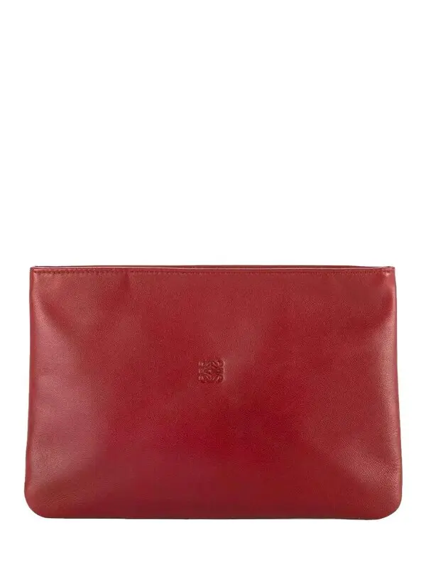 Loewe Anagram Embossed Clutch - Red