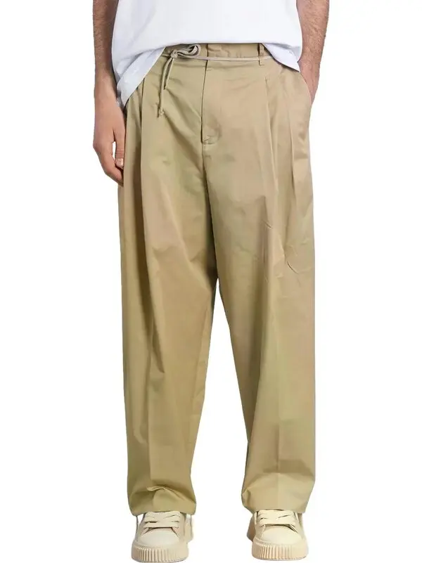 STATE OF ORDER Pleated Drawstring Trousers - Neutrals