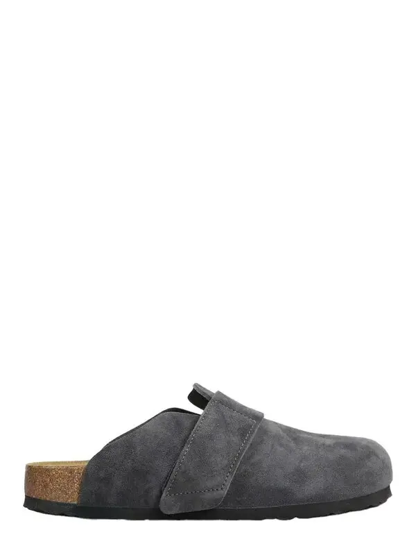 BIRKENSTOCK Loma Touch-strap Suede Slippers - Grey