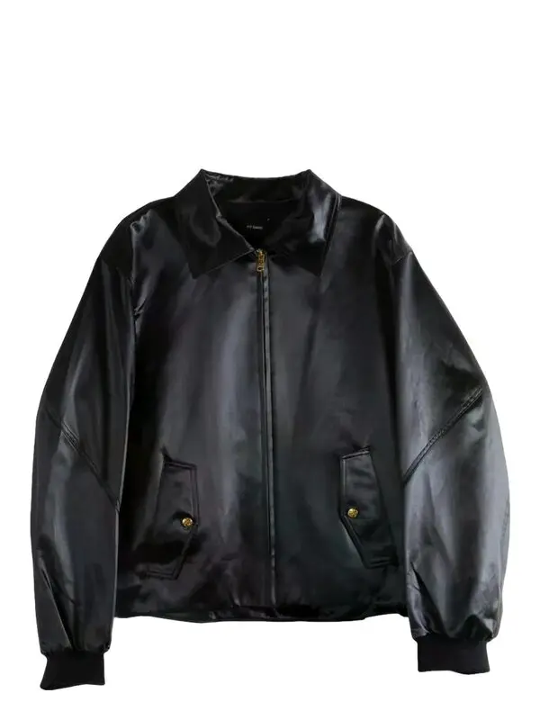 WILLY CHAVARRIA Opera Zip-up Bomber Jacket - Black