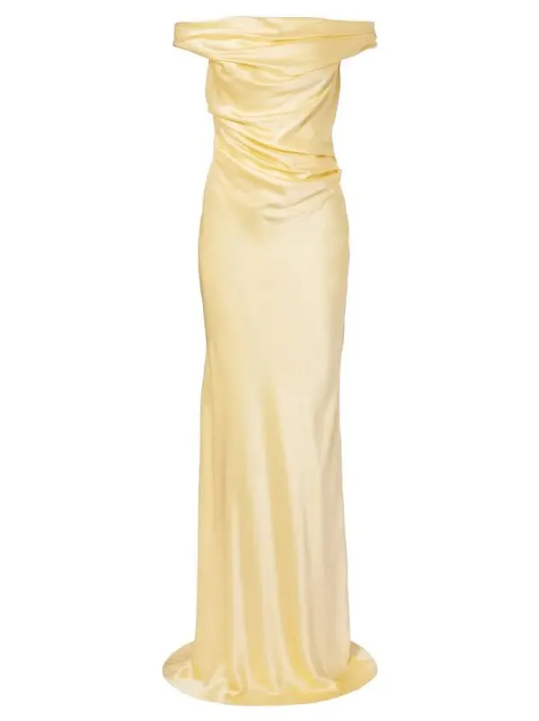 THE SEI Bardot Draped Gown - Yellow