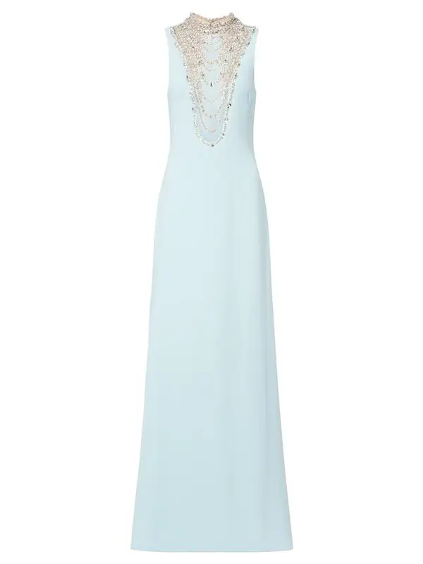 Costarellos Embellished Gown - Blue