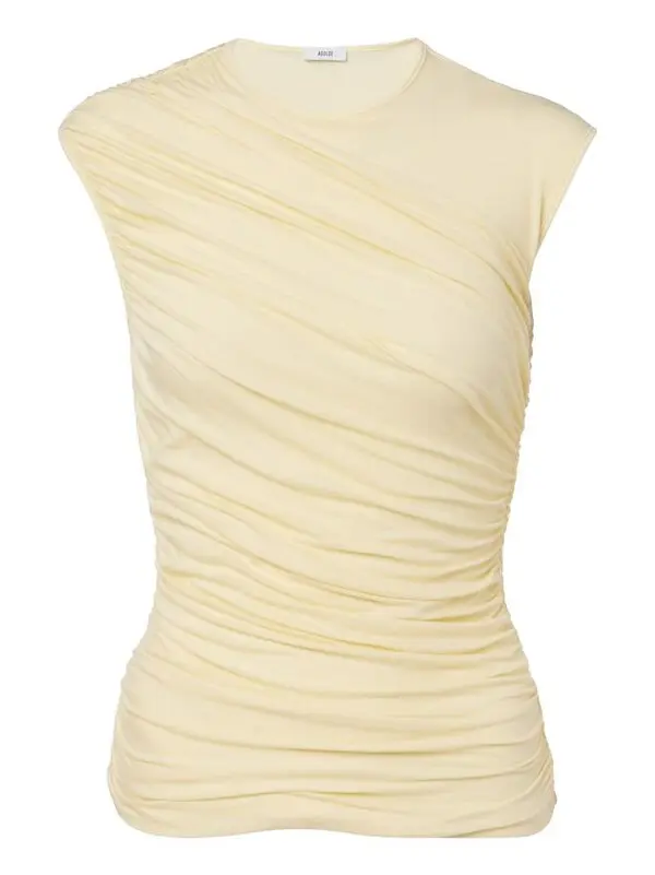 AGOLDE Ester Ruched Top - Yellow