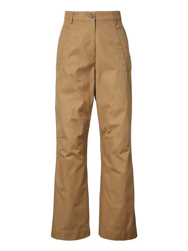 Dries Van Noten Cotton Wide-leg Pants - Beige