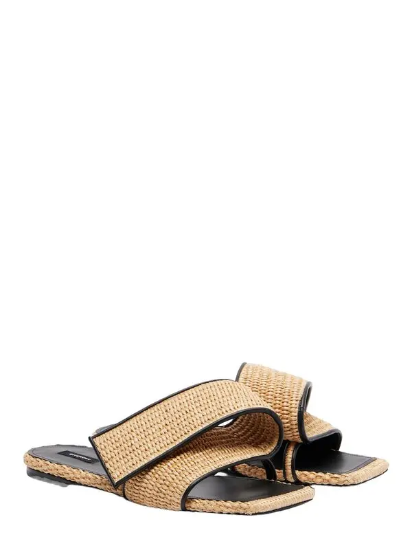 Givenchy Twisted Ribbon Leather-trimmed Sandals - Beige