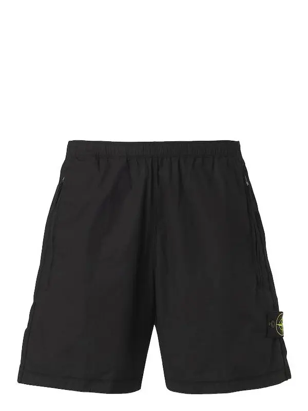 Stone Island Compass Cotton-blend Shorts - Black