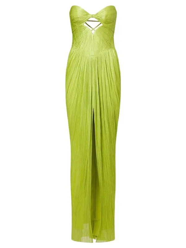 MARIA LUCIA HOHAN Stephanie Tulle Bustier Gown - Green