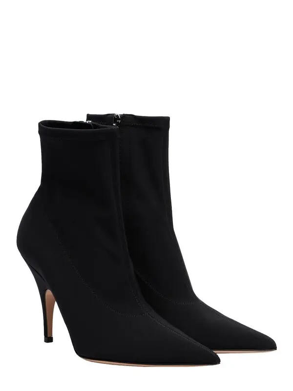 GIANVITO ROSSI Osaka Canvas Ankle Boots - Black