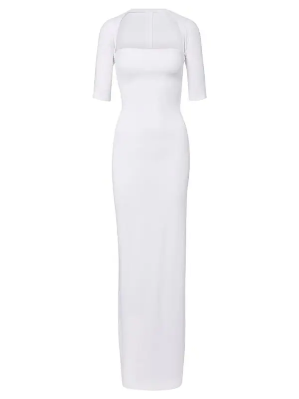 Jacquemus Bolero Jersey Gown - White
