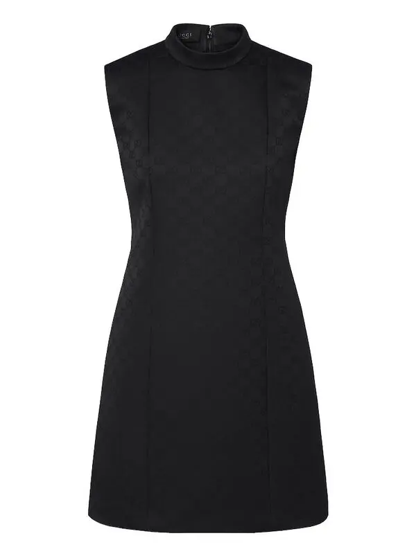 Gucci Gg Jacquard Minidress - Black
