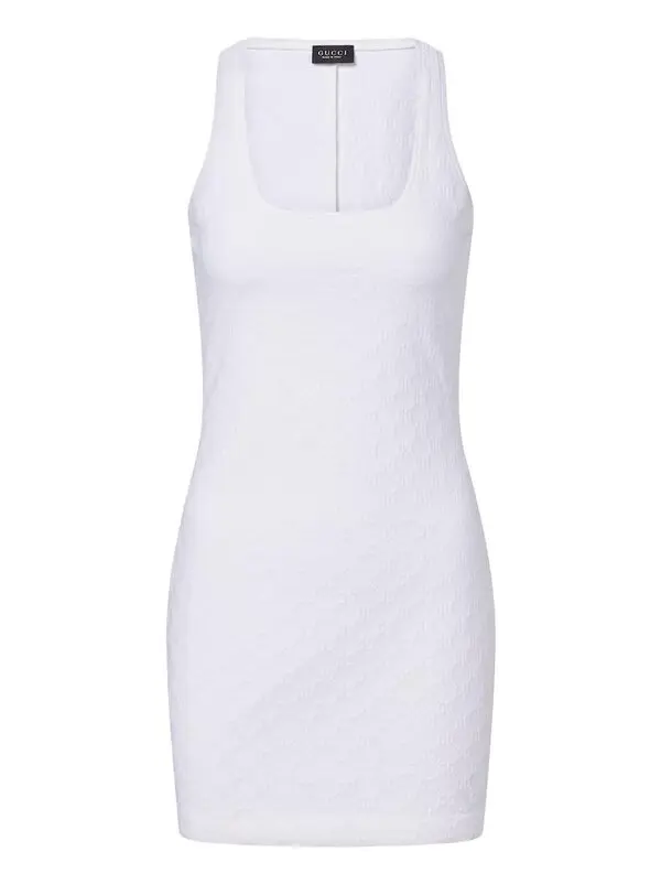Gucci Gg Jacquard Minidress - White