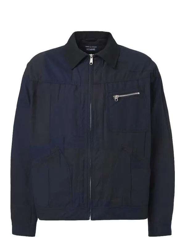 Comme Des Garçons Cotton-blend Blouson Jacket - Blue