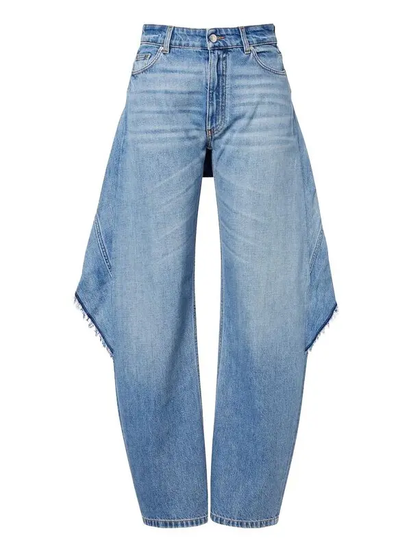 Stella McCartney Paneled Barrel-leg Jeans - Blue
