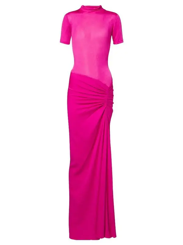 Christopher Esber Fusion Ruched Gown - Pink
