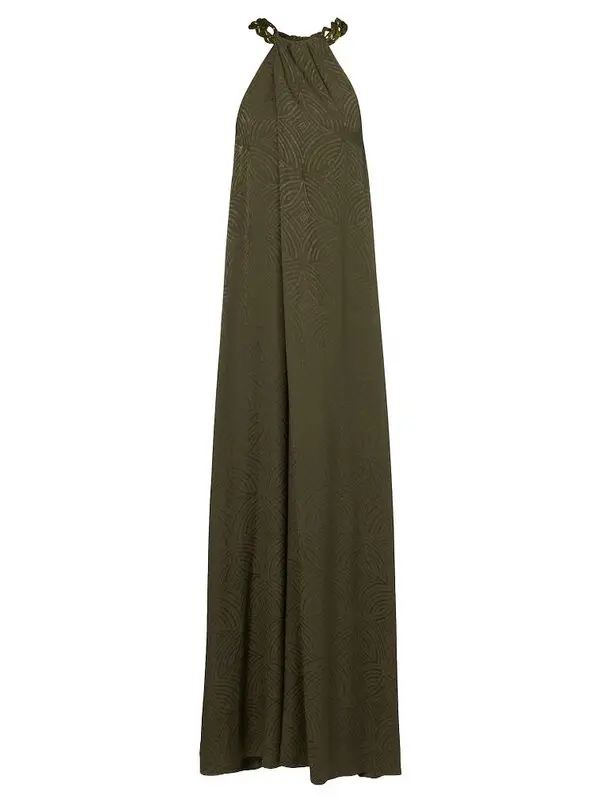 JOSEPH Parc Printed Silk Maxi Dress - Green