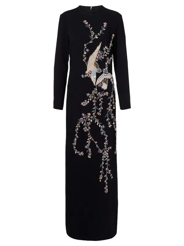 Costarellos Embellished Gown - Black