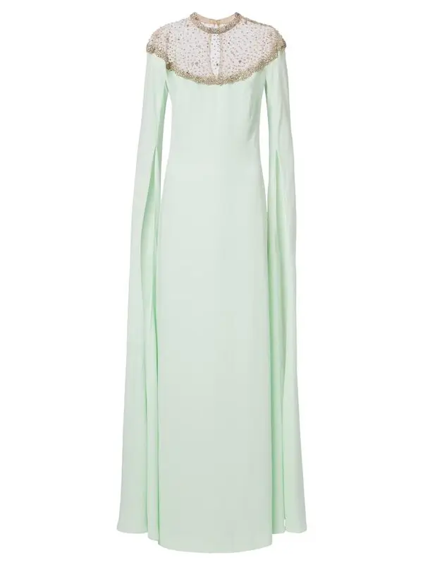 Costarellos Embellished Gown - Green